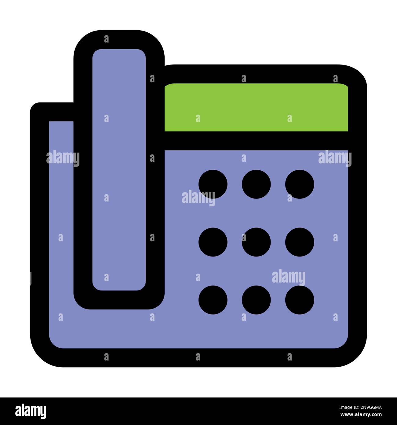 Fax icon line isolated on white background. Black flat thin icon on modern outline style. Linear ...