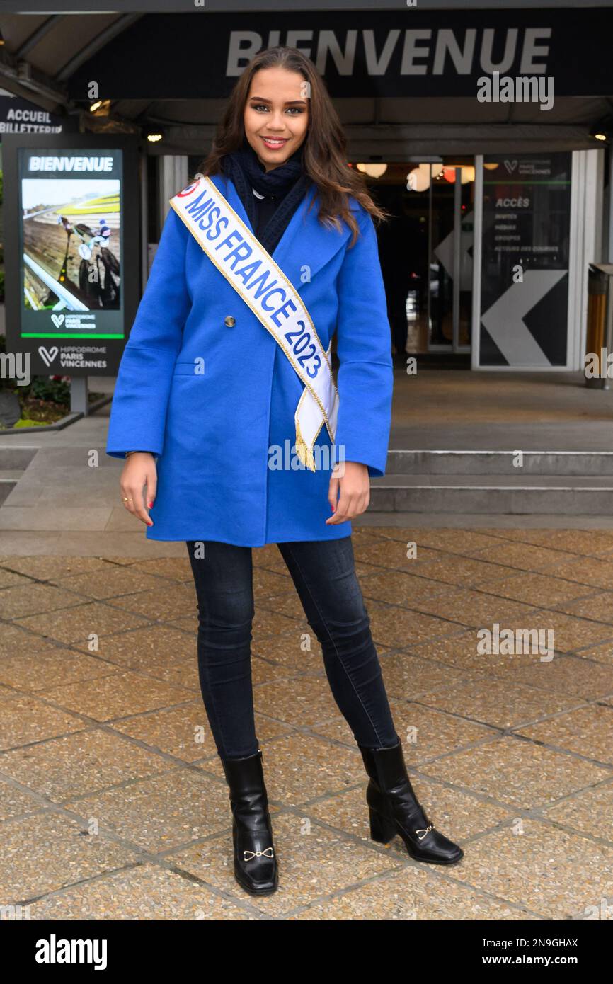 Miss France Indira Ampiot attends the Prix de France Speed Race at the ...