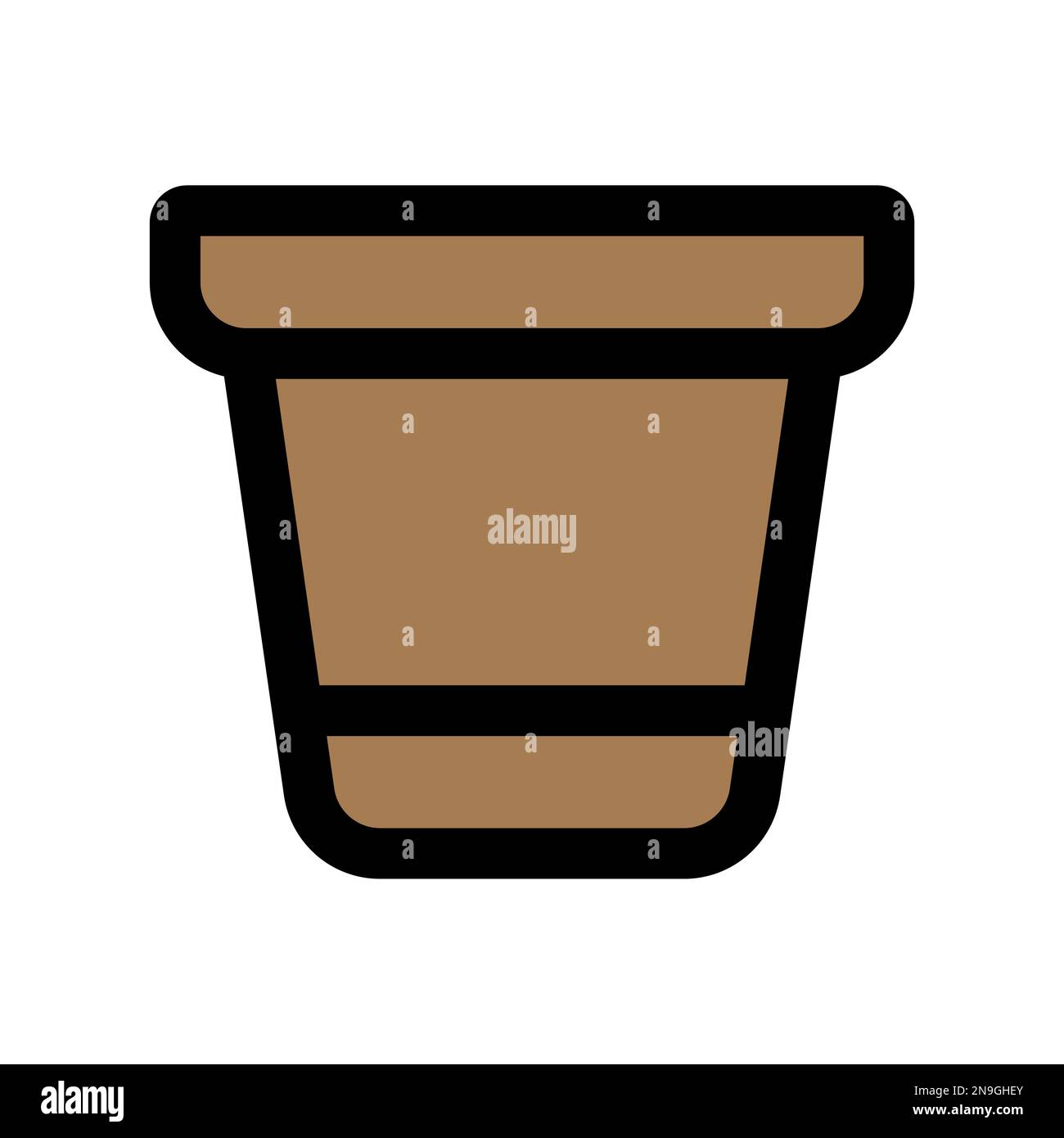 Empty Flower Pot Cartoon