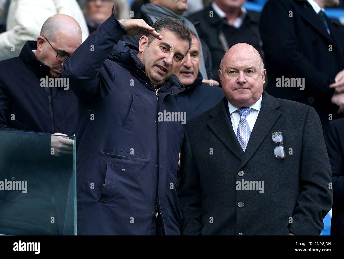 Manchester City chief executive officer Ferran Soriano (left) and board ...