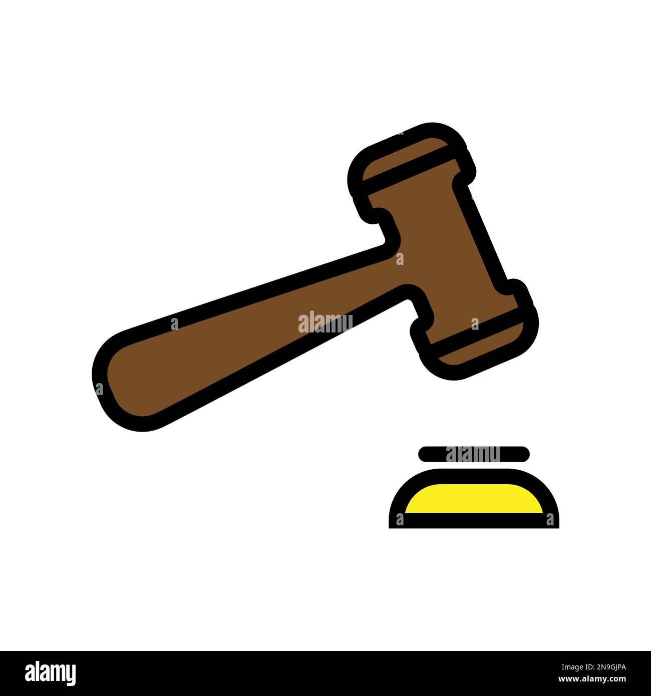 Verdict icon line isolated on white background. Black flat thin icon on ...