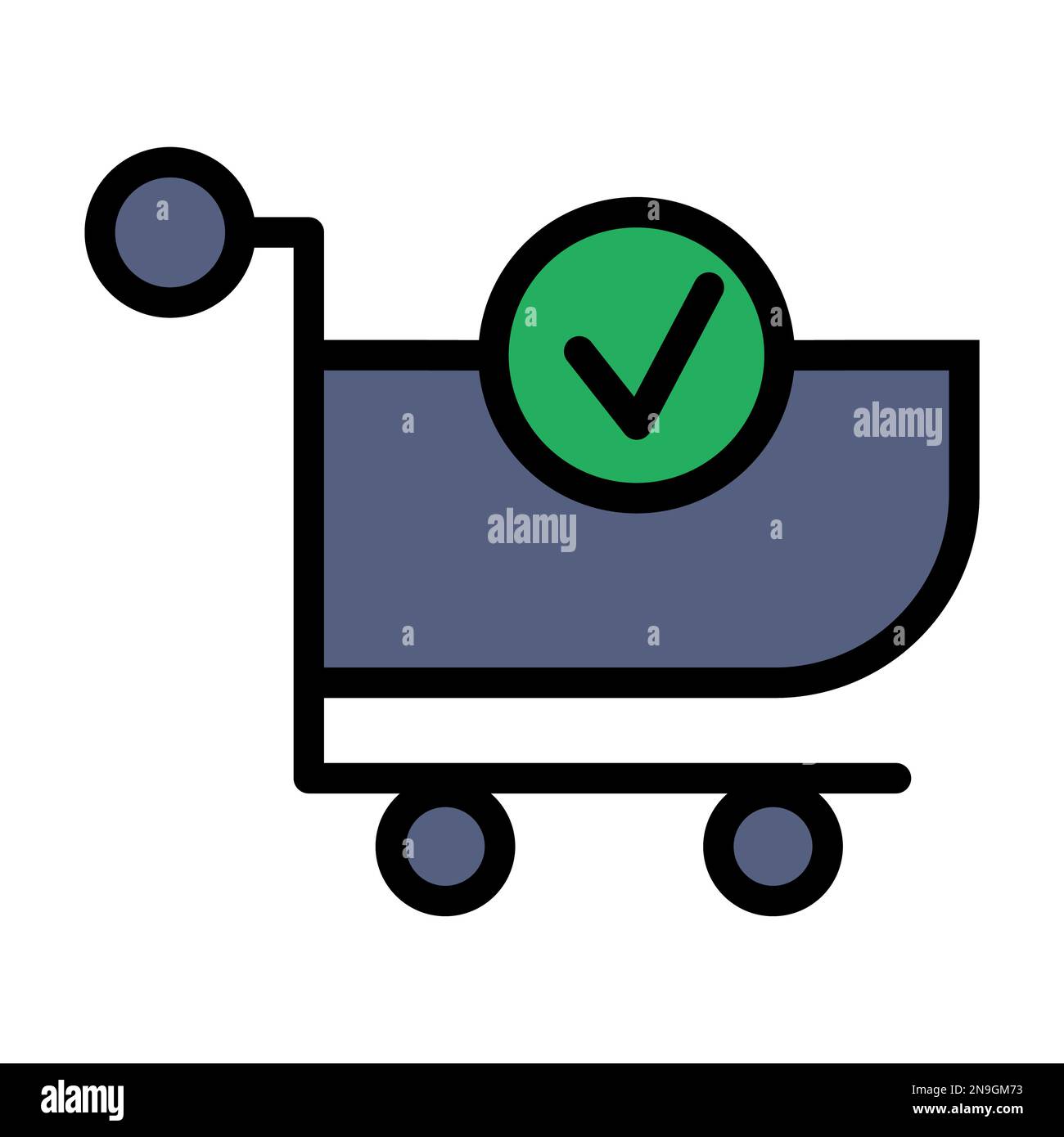 Finalize sale icon line isolated on white background. Black flat thin ...