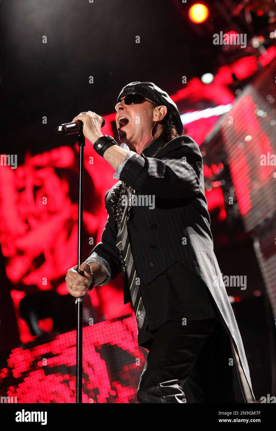 Singer Klaus Meine of the Scorpions performs on FridayJune 29, 2012 at ...