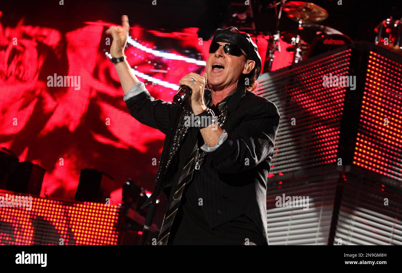 Singer Klaus Meine of the Scorpions performs on FridayJune 29, 2012 at ...