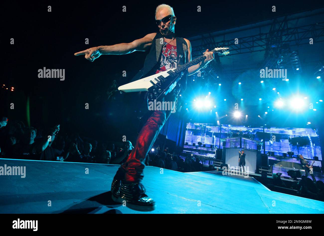 Guitarist Rudolf Schenker of the Scorpions performs on FridayJune 29 ...