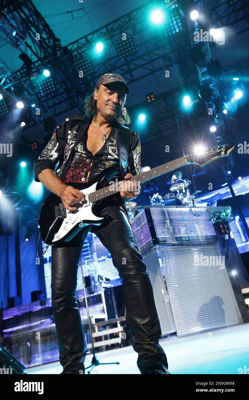 Guitarist Matthias Jabs of the Scorpions performs on FridayJune 29 ...