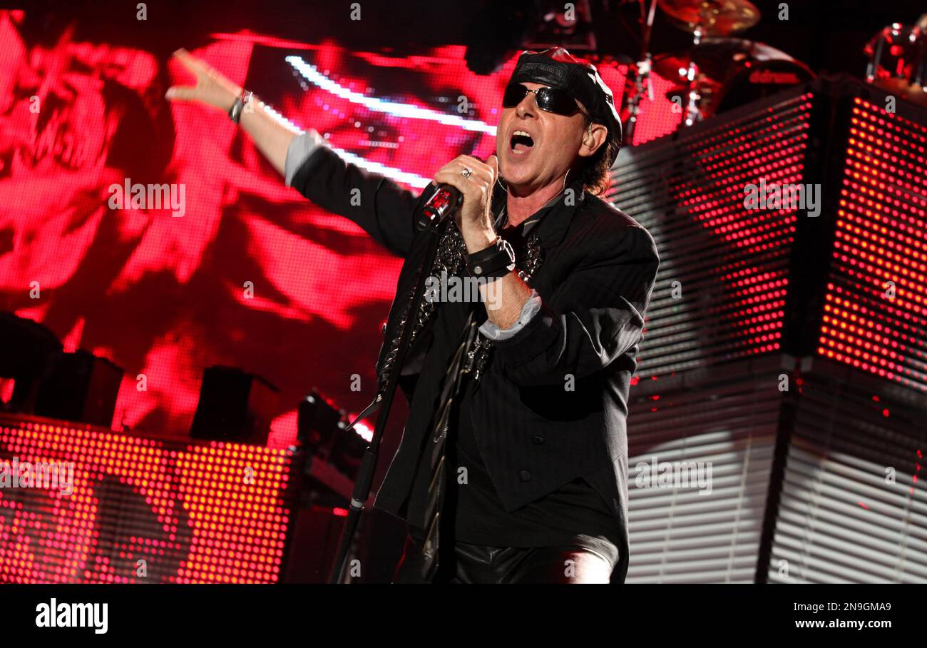 Singer Klaus Meine of the Scorpions performs on FridayJune 29, 2012 at ...