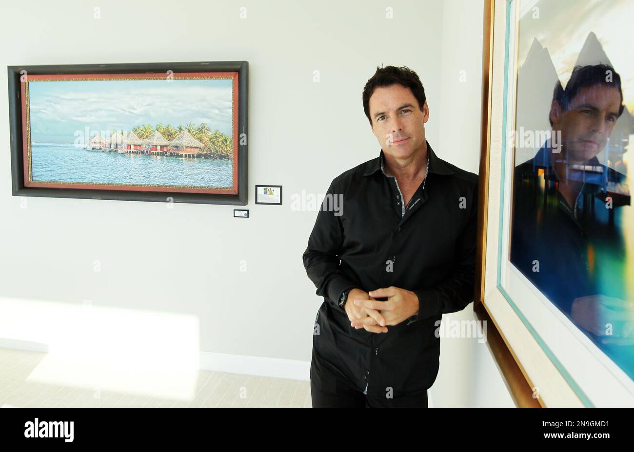 Mark Steines is seen at his photography debut exhibit at The Ritz ...