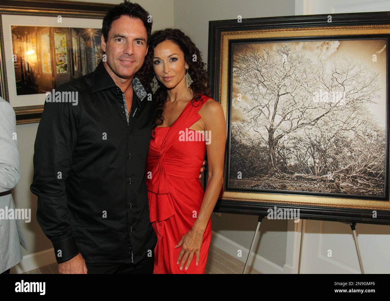 Mark Steines, left, and actress Sofia Milos attend the Mark Steines ...