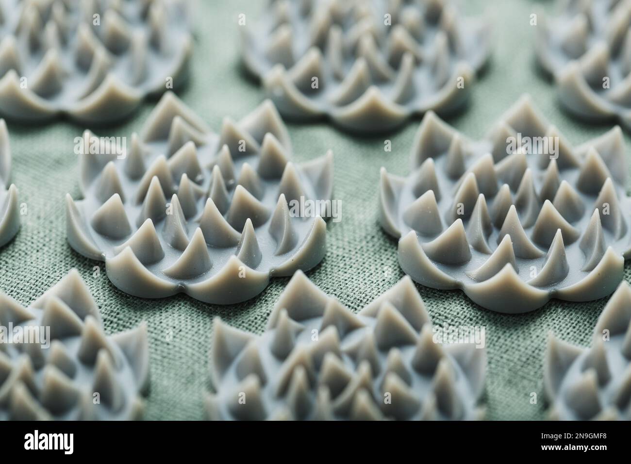Massage mat with prickly spikes Kuznetsov applicator Close-up Stock ...