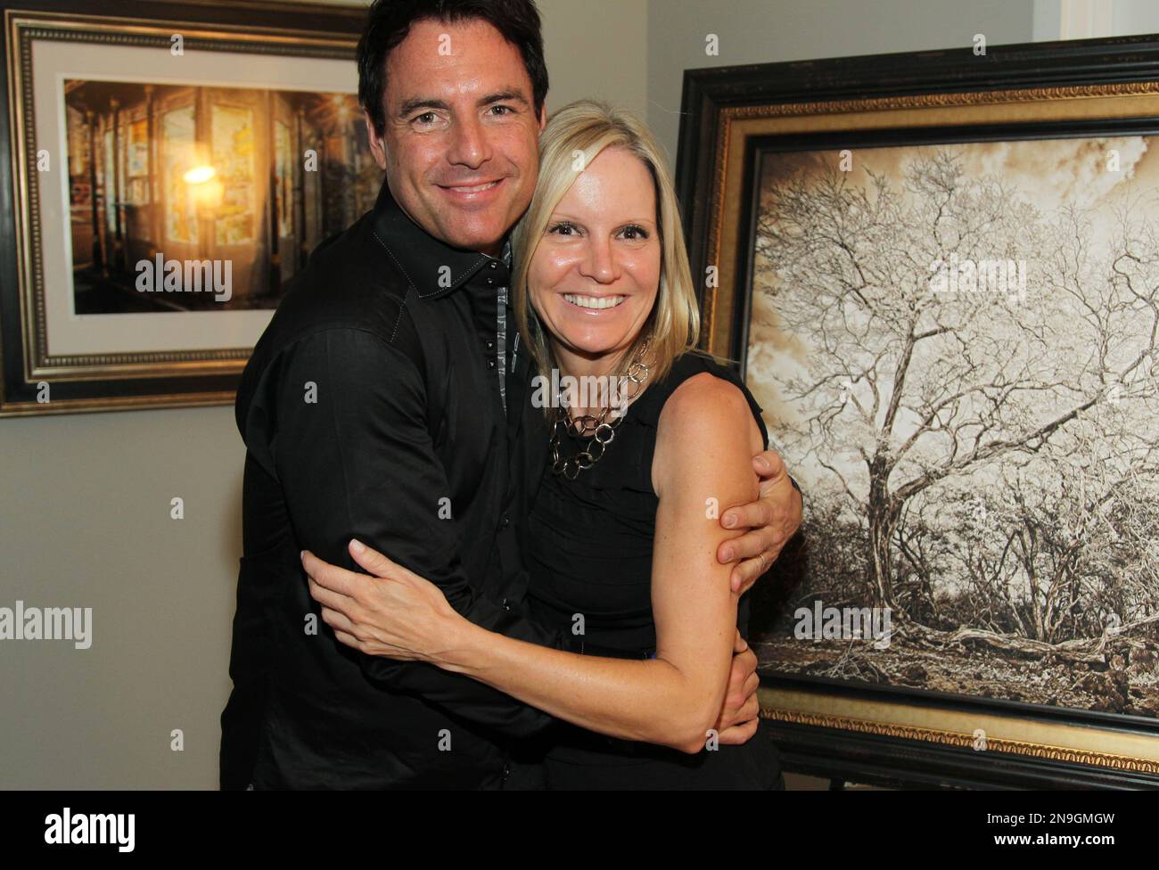 Mark Steines, left, and Michelle Vicary attend the Mark Steines ...