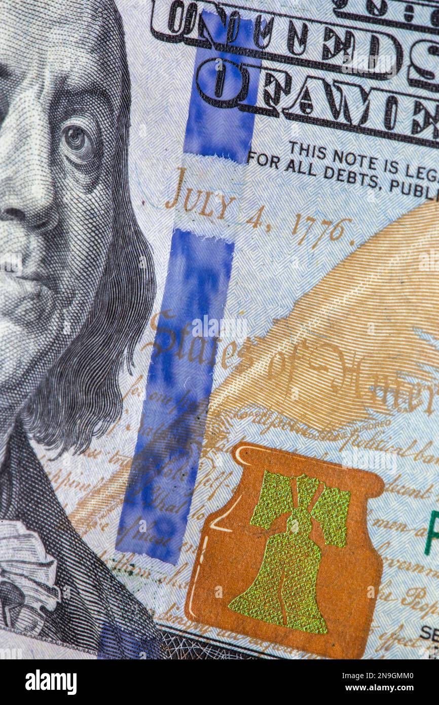 Benjamin Franklin is featured on the federal reserve bank note $100 ...