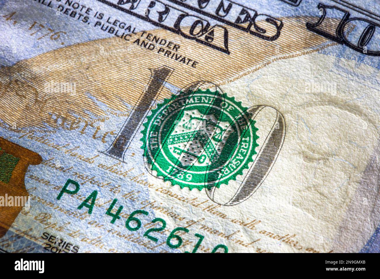 Benjamin Franklin is featured on the federal reserve bank note $100 ...