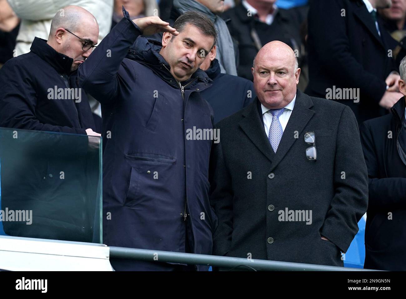 Manchester City chief executive officer Ferran Soriano (left) and board ...