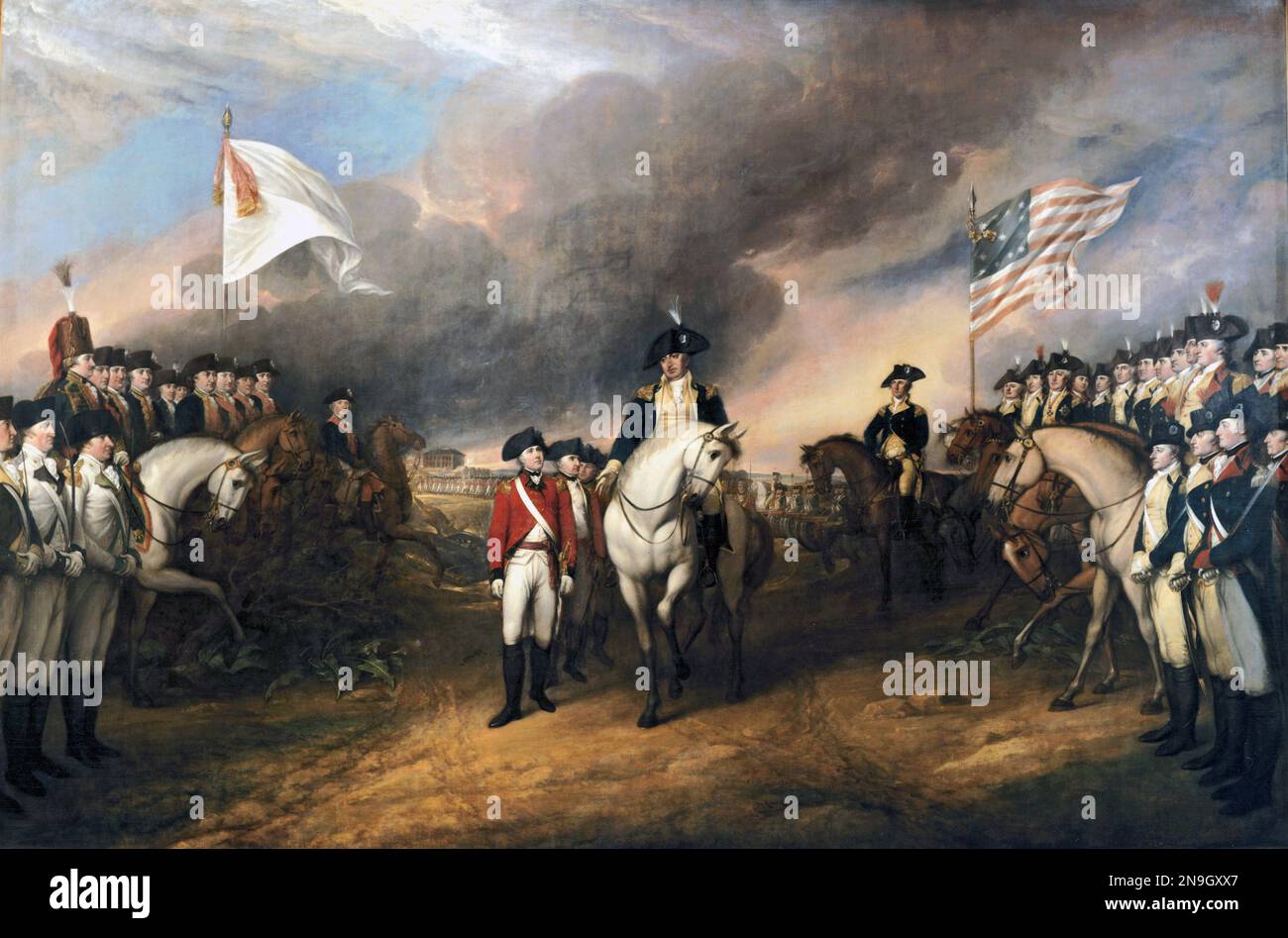 Surrender of Lord Cornwallis by John Trumbull, depicting Cornwallis ...