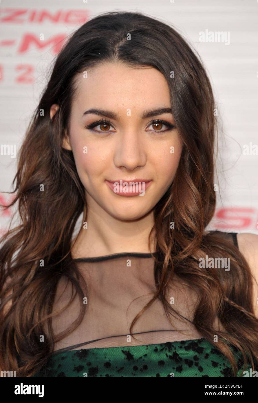 Hannah Marks attends the world premiere of "The Amazing Spider-Man" at the Regency Village ...