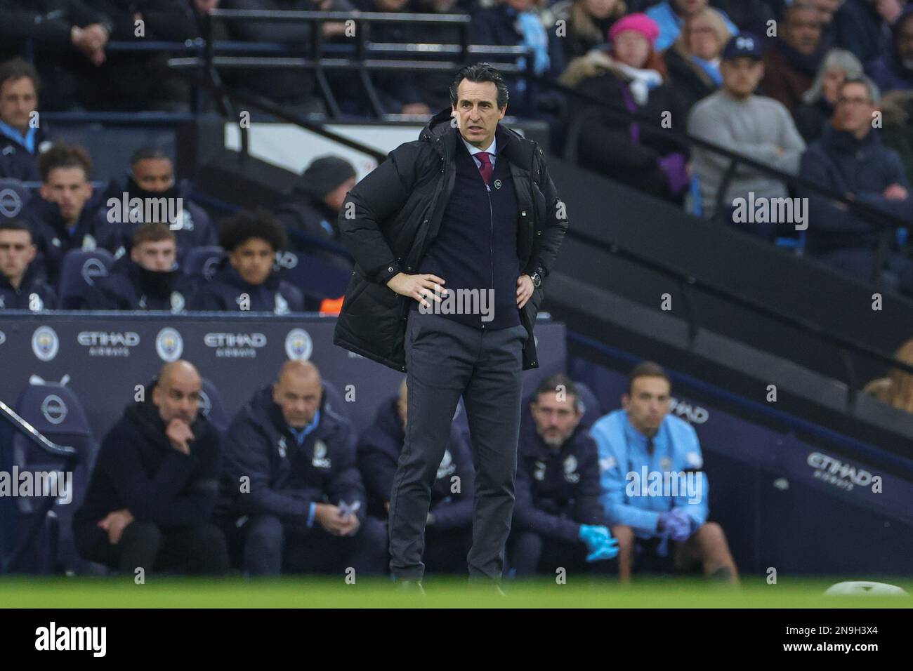 Unai Emery manager of Aston Villa during the Premier League match ...