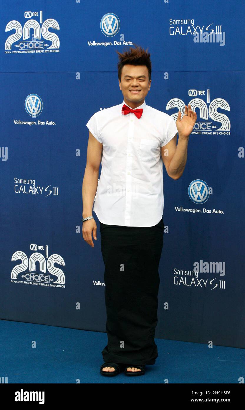 South Korean singer, actor and music producer Park Jin-young poses before the 2012 Mnet 20's ...
