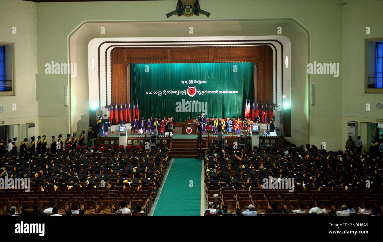 In this photo taken on April 5, 2008, lecturers and students attend the ...