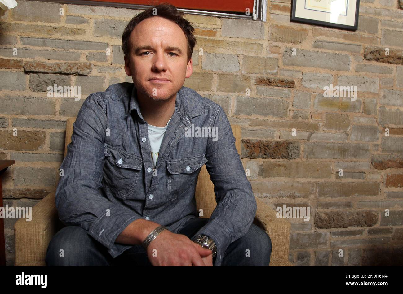 Actor David Wilson Barnes, from the upcoming play "The Exorcist", poses ...