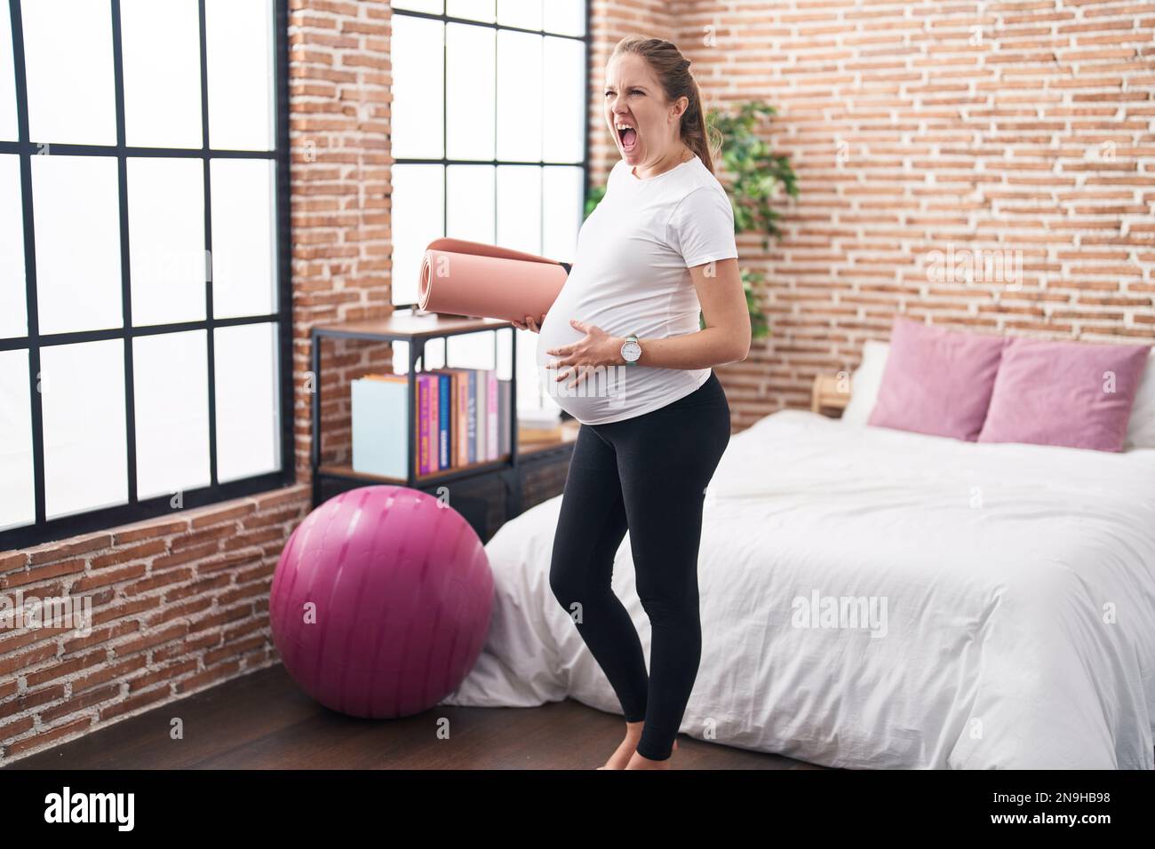Pregnant yoga angry hi-res stock photography and images - Alamy