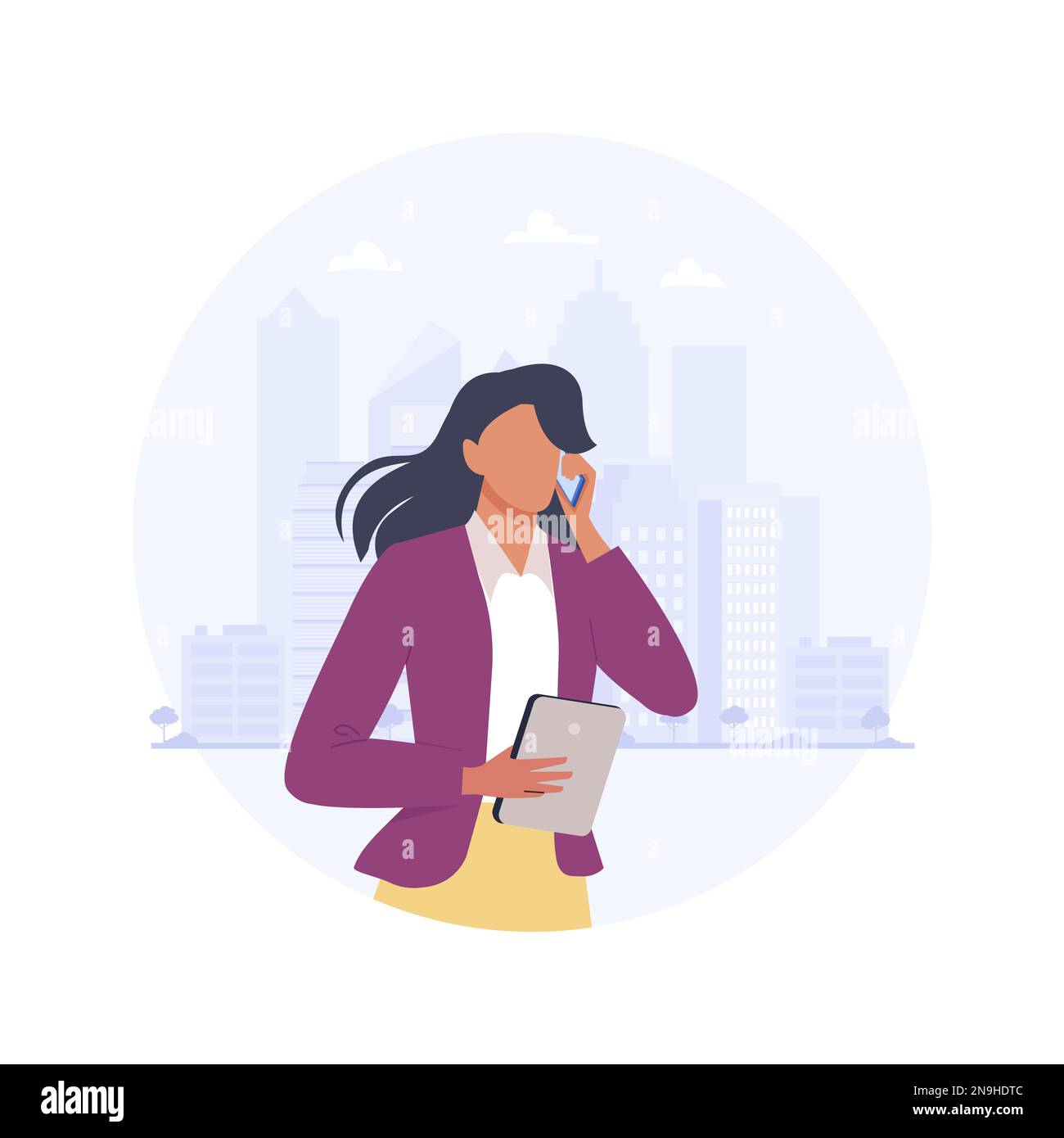 Cartoon illustration background busy city hi-res stock photography and ...