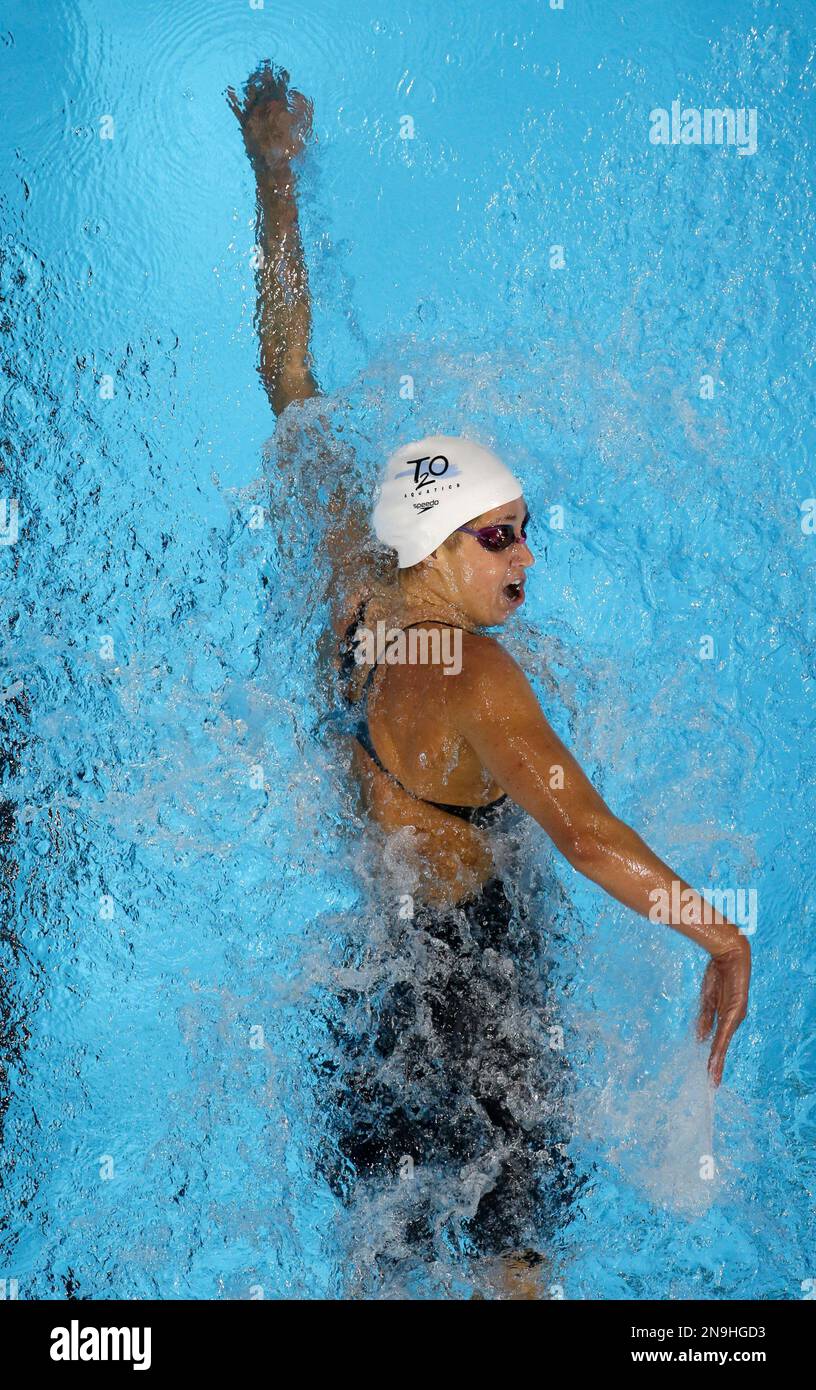 Katie Hoff swims in the women's 400-meter freestyle preliminaries at ...