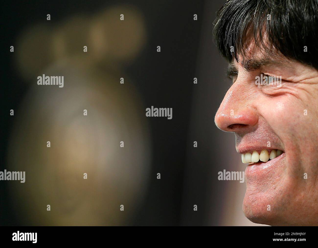 Germany head coach Joachim Loew addresses the media during a press ...
