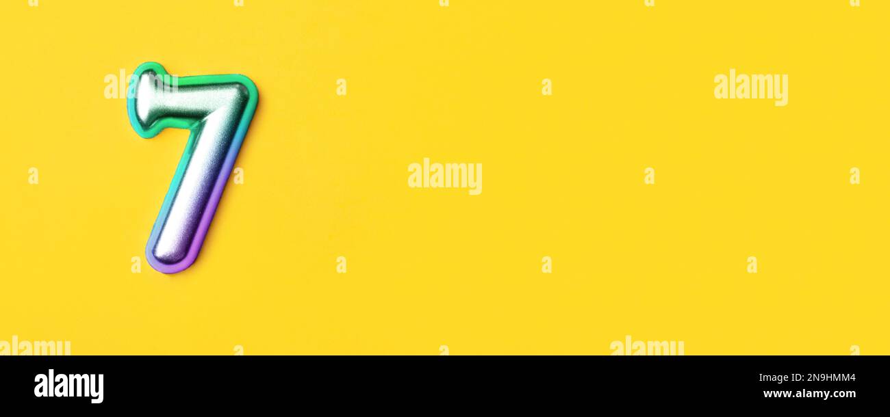 7 years celebration. Greeting banner Stock Photo - Alamy