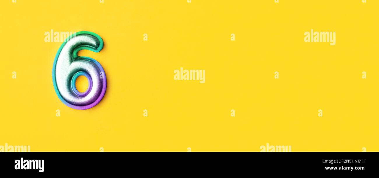 6 years celebration. Greeting banner Stock Photo - Alamy