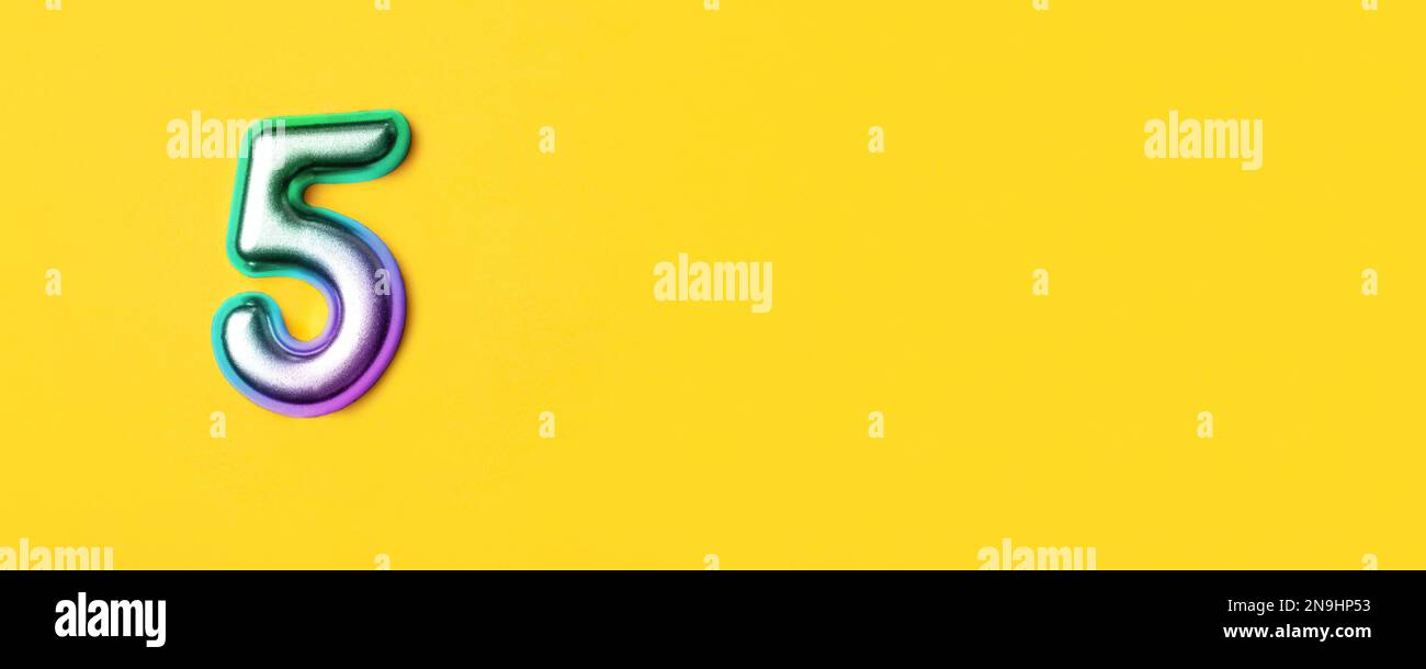 5 years celebration. Greeting banner Stock Photo - Alamy