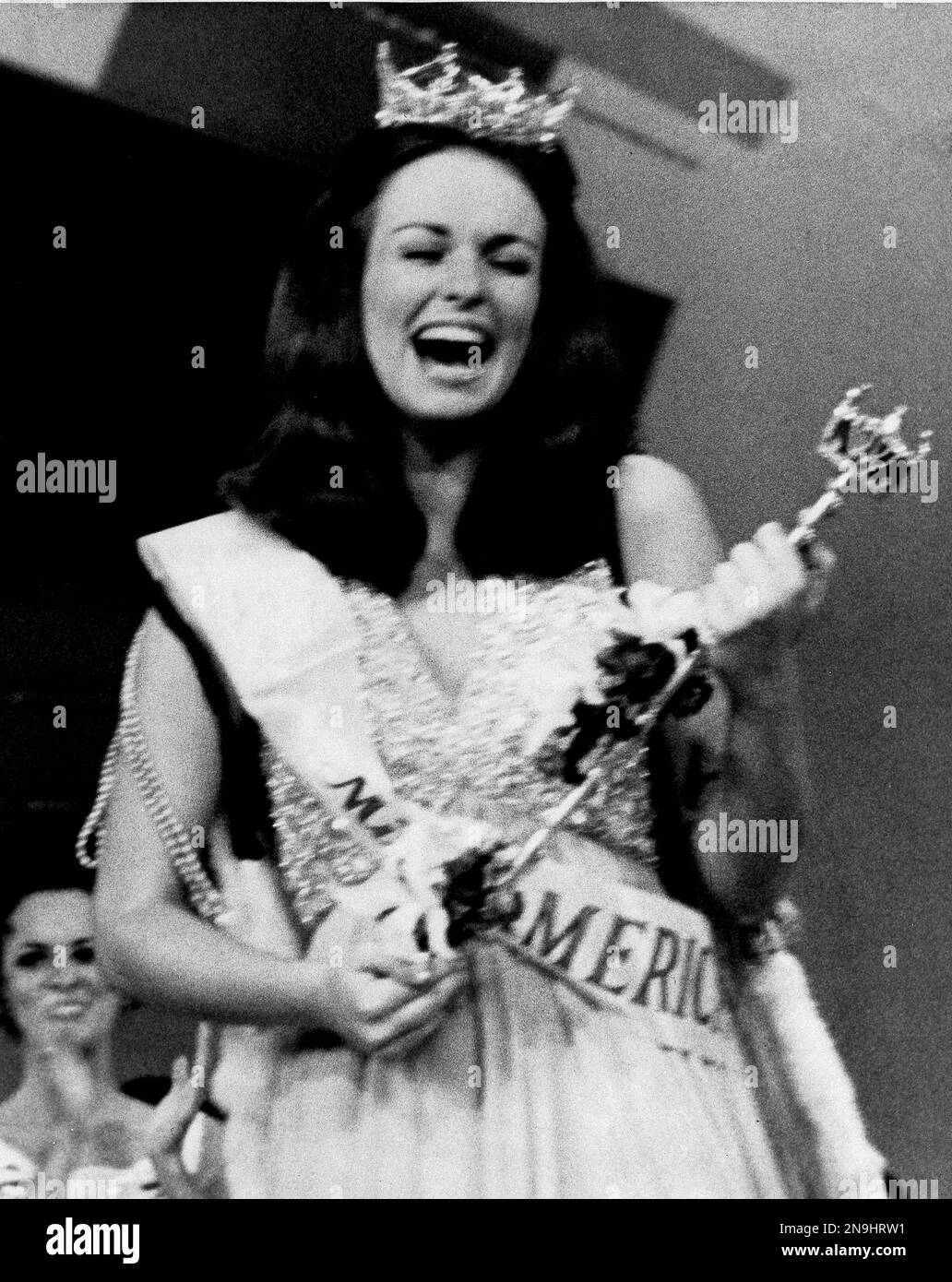 The new Miss America of 1971, Phyllis George of Denton, Texas is shown ...