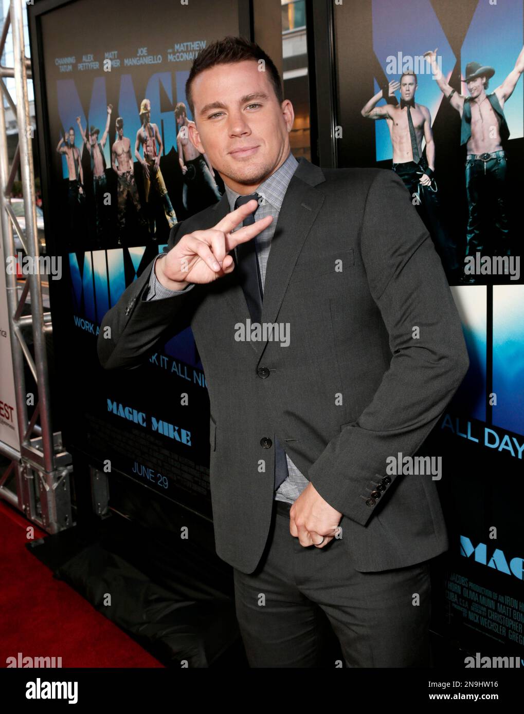 Actor Channing Tatum attends the premiere of "Magic Mike" at Regal ...