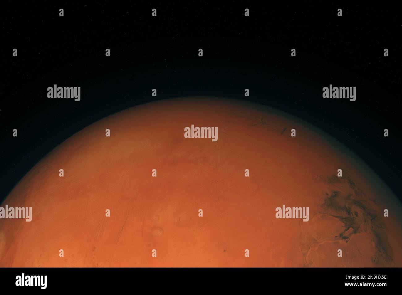 Close-up on Mars in the solar system Stock Photo - Alamy