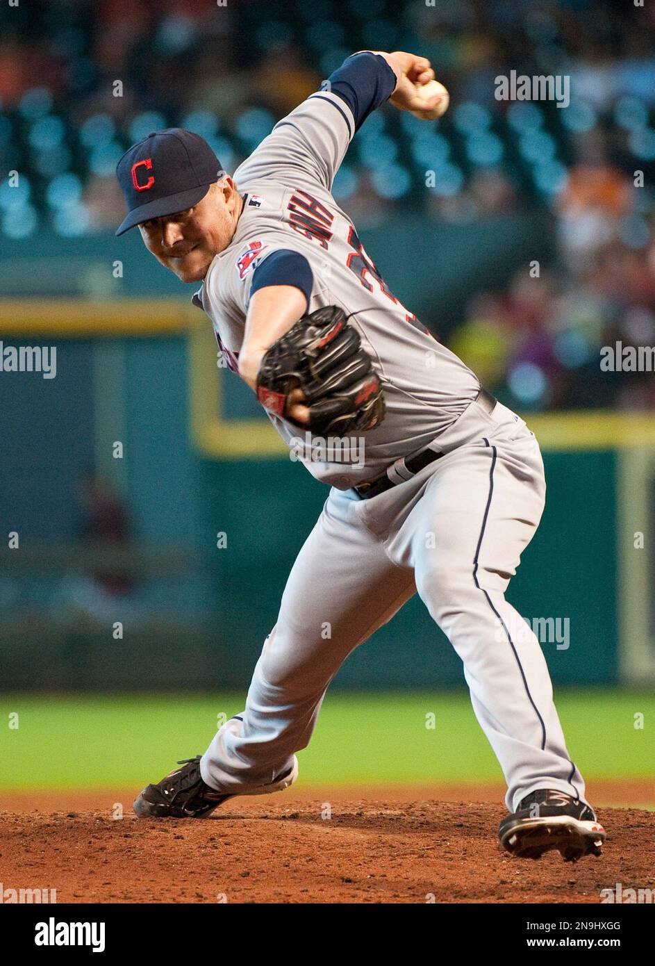 Cleveland Indians reliever Joe Smith delivers a pitch during the ...