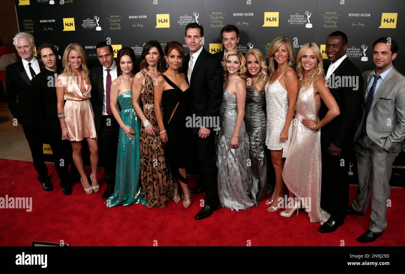 The cast and crew of "General Hospital," winners of the award for drama ...