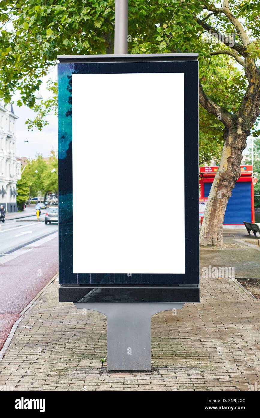 Empty blank poster at street Stock Photo - Alamy