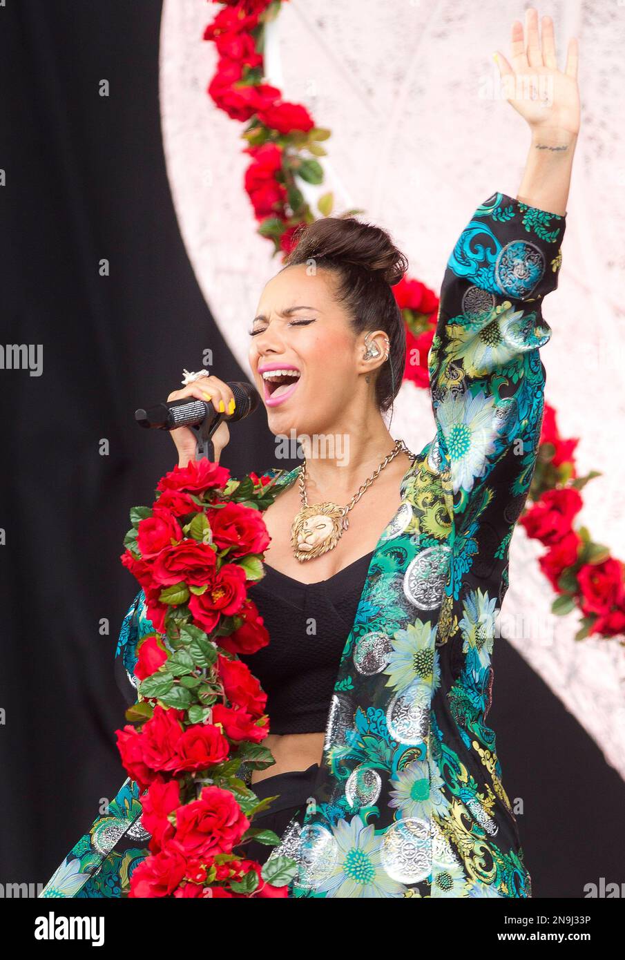 British singer Leona Lewis performs on stage at the Radio One Hackney ...