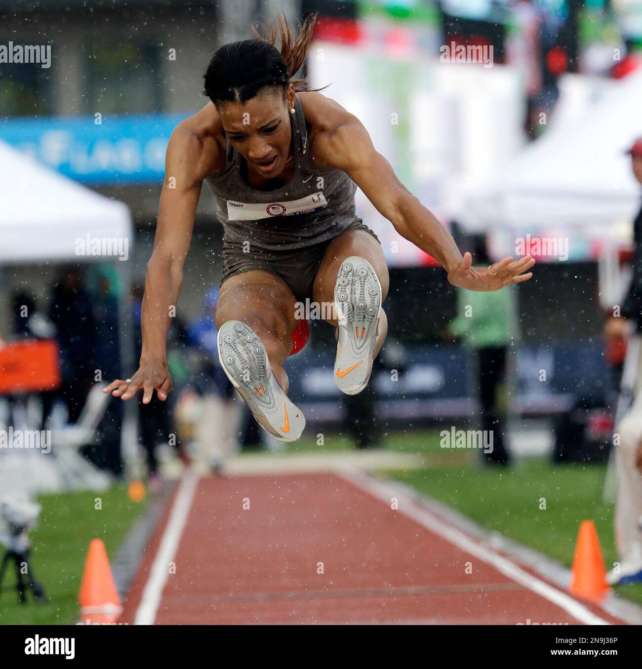 Sheena Gordon competes in the women's triple jump at the U.S. Olympic ...