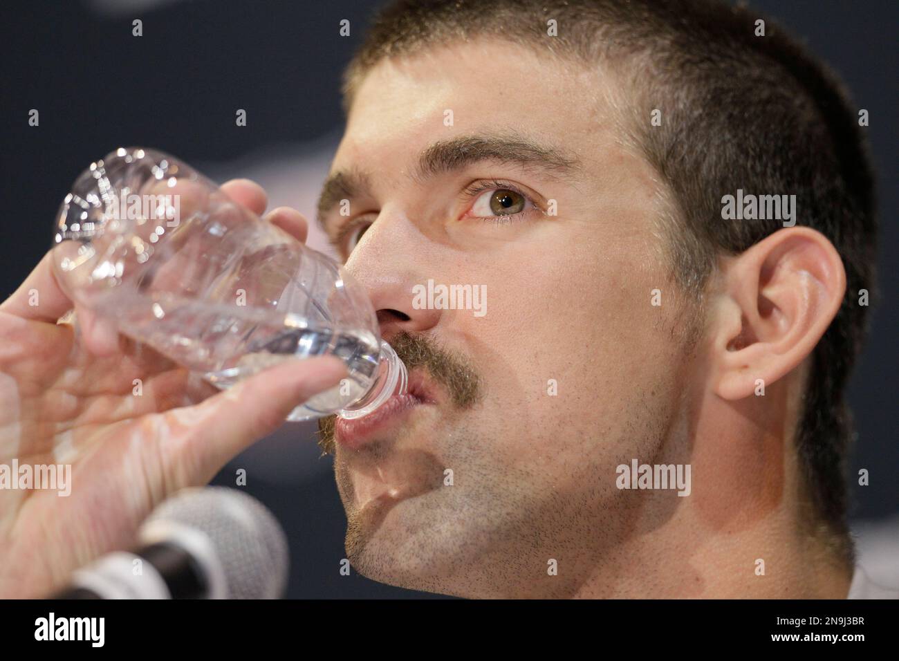 Michael Phelps speaks during a news conference at the U.S. Olympic ...