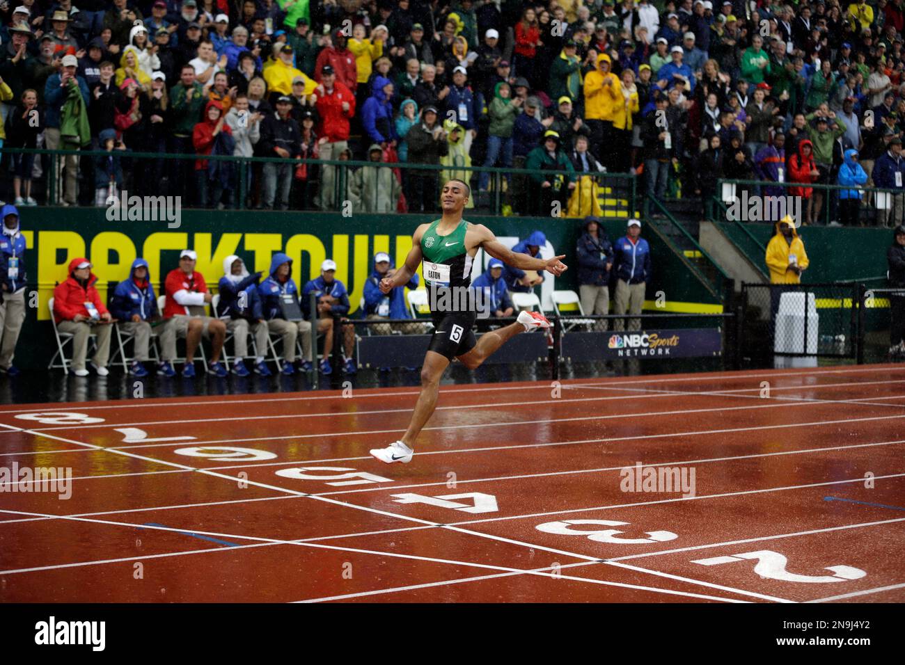 Ashton Eaton during the decathlon competition at the U.S. Olympic Track ...