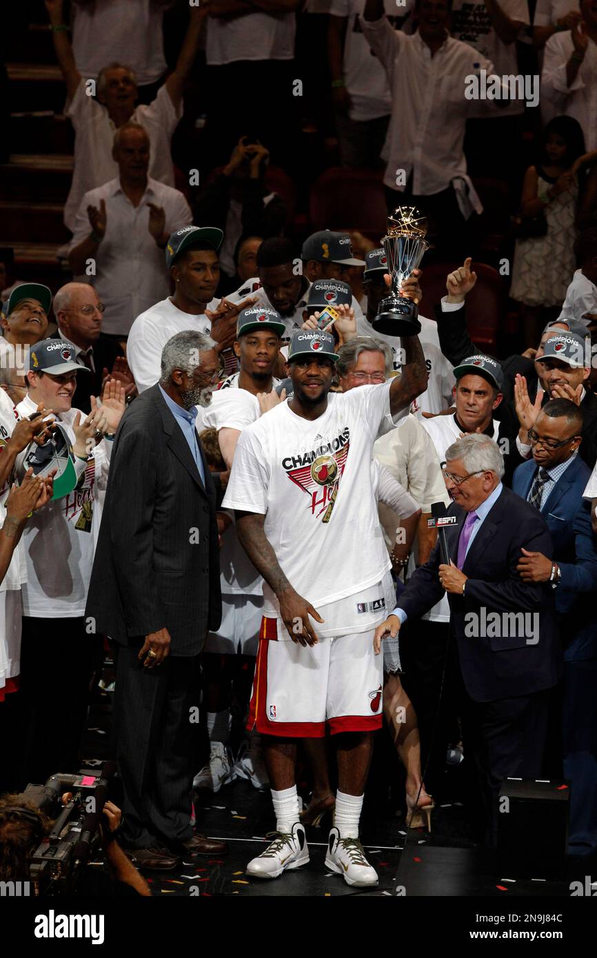 Miami Heat small forward LeBron James holds the most valuable player ...