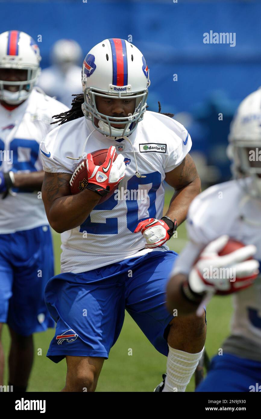 Buffalo Bills' Johnny White during NFL football practice in Orchard ...
