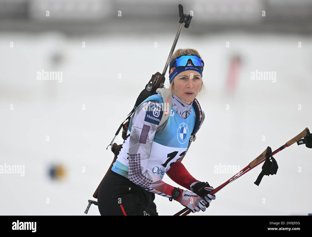 Oberhof, Germany. 12th Feb, 2023. Biathlon: World Championship, Pursuit 10 km, women. Lisa ...