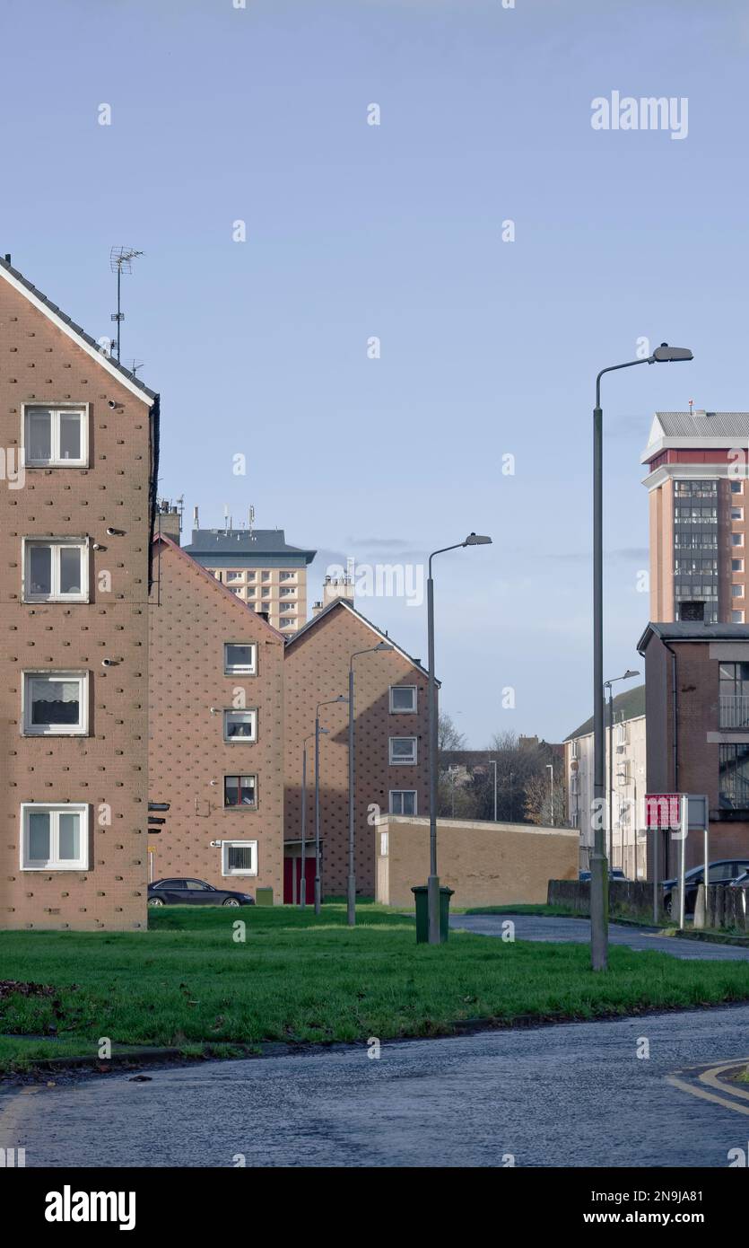 Council flats in poor housing estate with many social welfare issues in ...