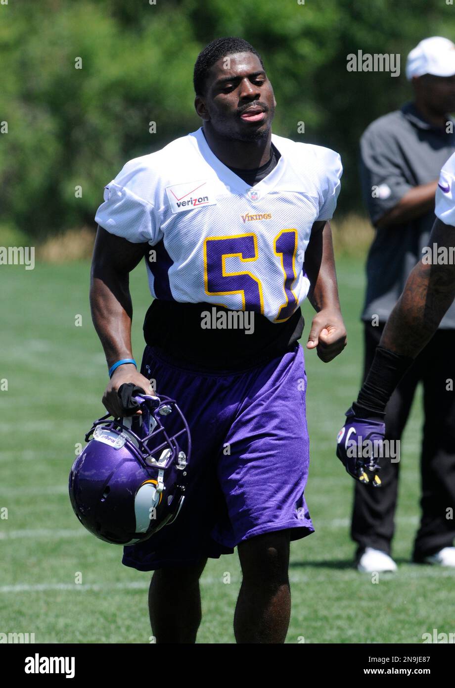 Minnesota Vikings NFL football linebacker Larry Dean is shown during ...