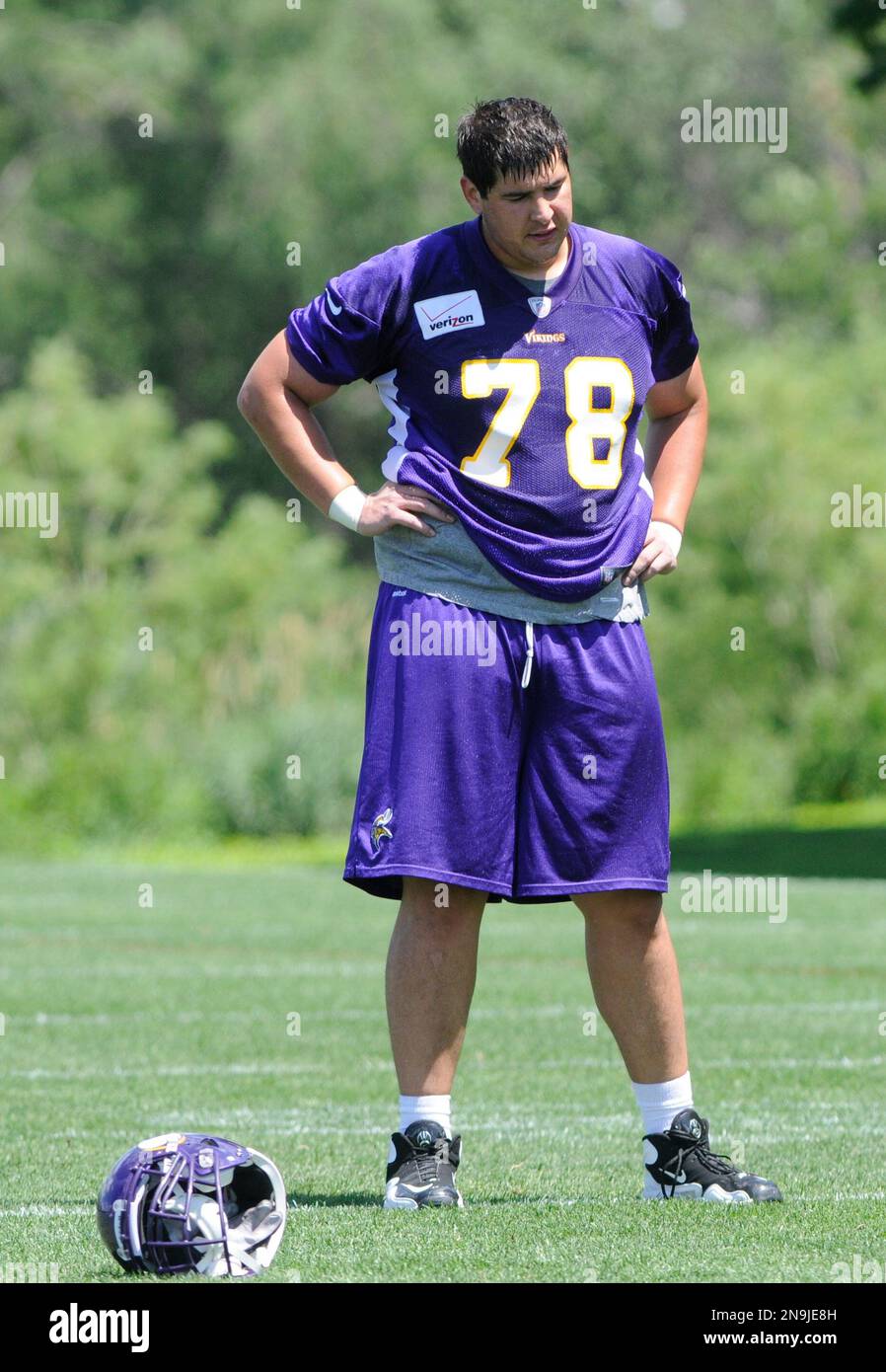 Minnesota Vikings NFL football tackle Levi Horn is shown during ...