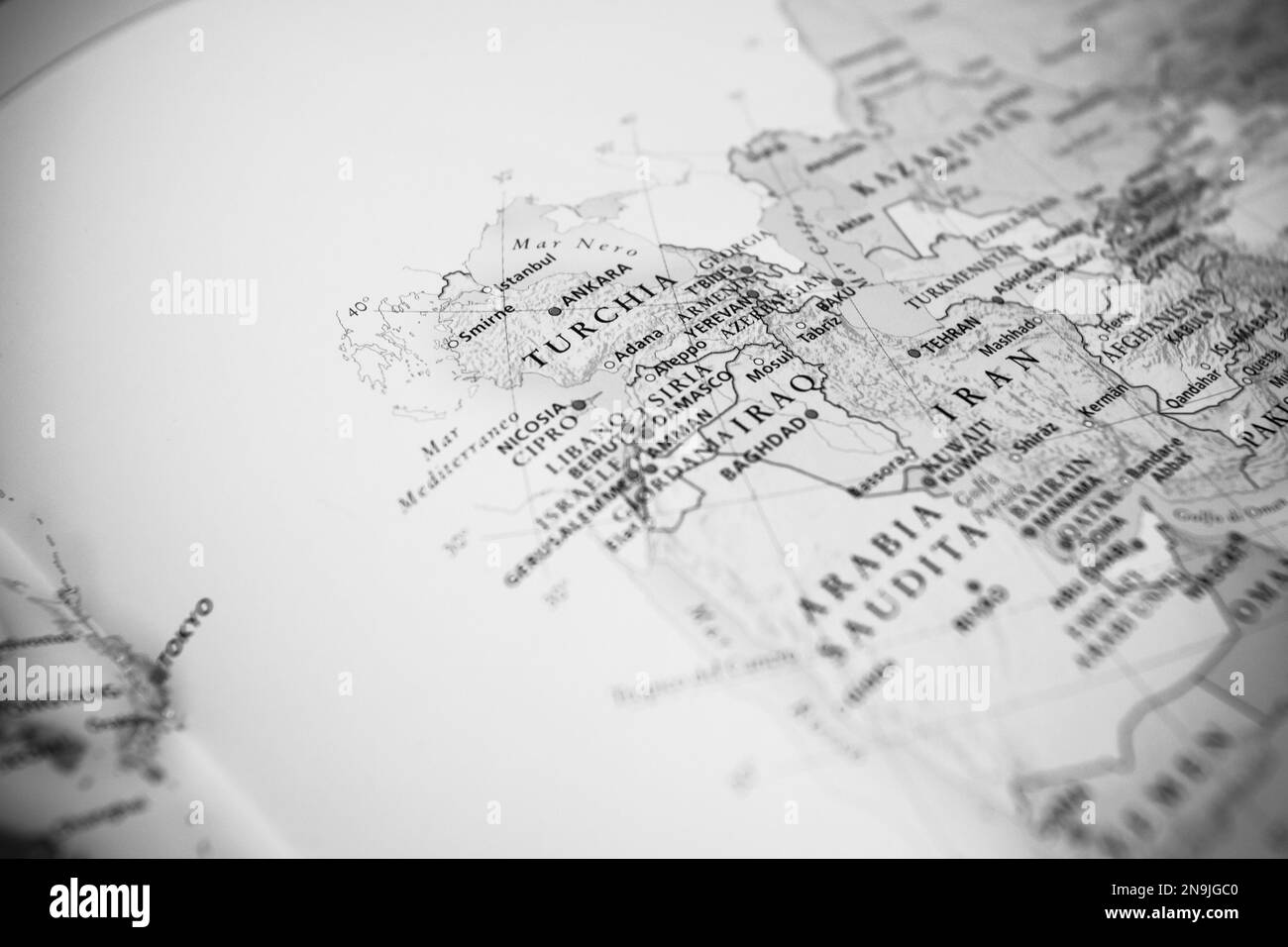 Geographical view of Turkey Stock Photo - Alamy