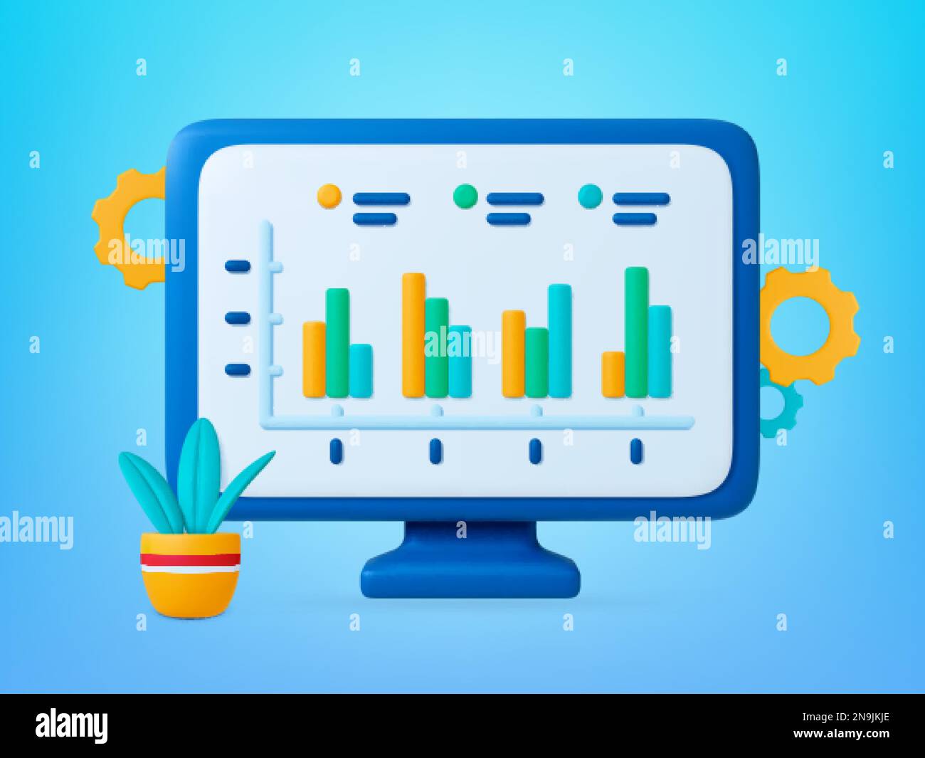 3d render stock market screen Stock Vector Images - Alamy