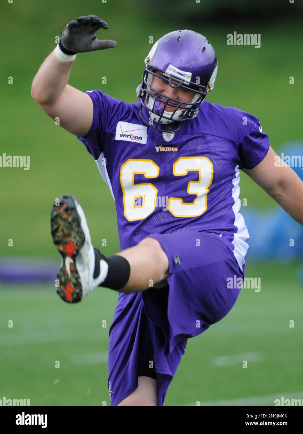 Minnesota Vikings NFL football center Brandon Fusco is shown during ...